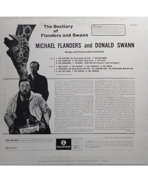 Michael Flanders And Donald Swann – The Bestiary Of Flanders And Swann ...