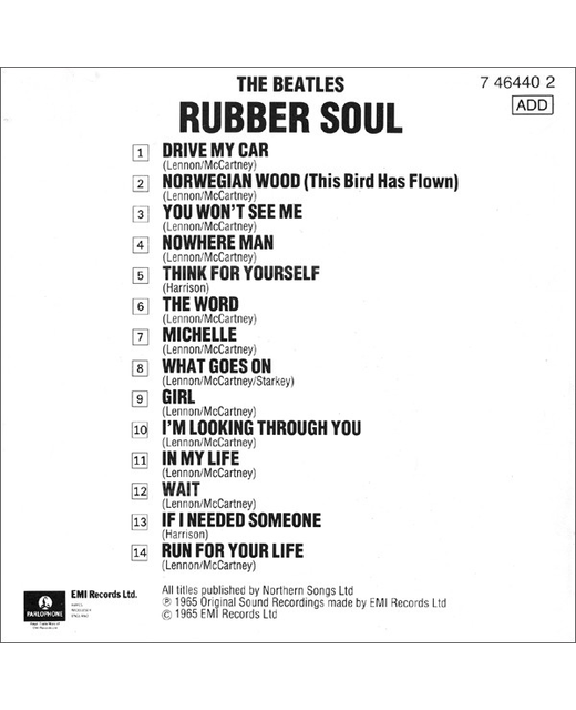 The Beatles - Rubber Soul - Tron Records | CDs - The Beatles ROCK POP ...
