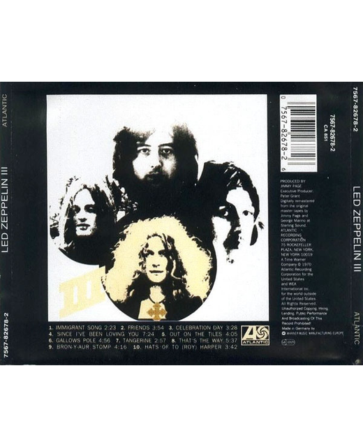 Led Zeppelin Iii Tron Records Cds Led Zeppelin Rock Prog Rock