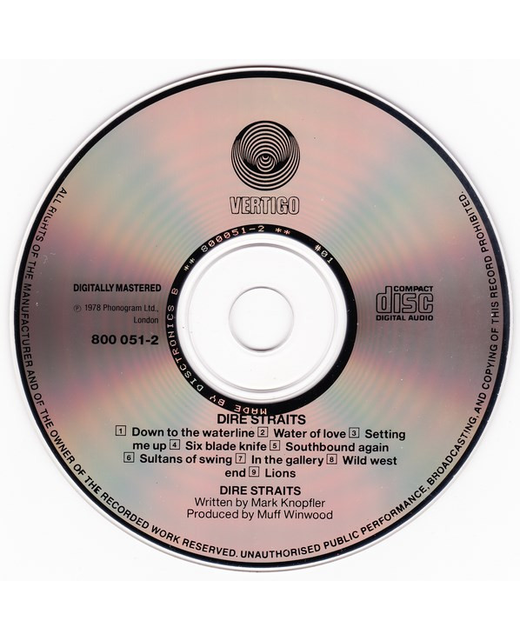 Dire Straits - Dire Straits - Tron Records | CDs - Dire Straits Rock ...