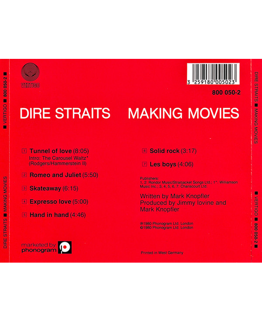 Dire Straits - Making Movies - Tron Records | CDs - Dire Straits ROCK ...