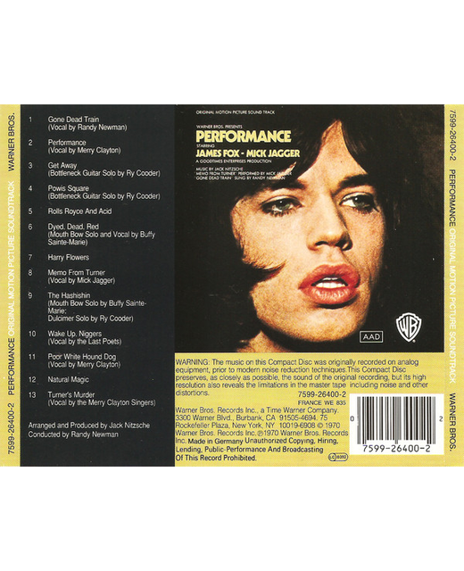 Various - Performance Original Motion Picture Sound Track (CD) - Tron ...