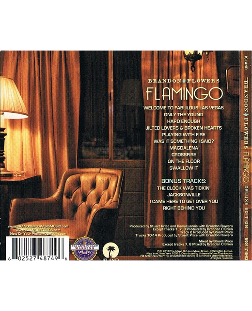 Brandon Flowers - Flamingo (CD) - Tron Records | CDs - Brandon Flowers ...