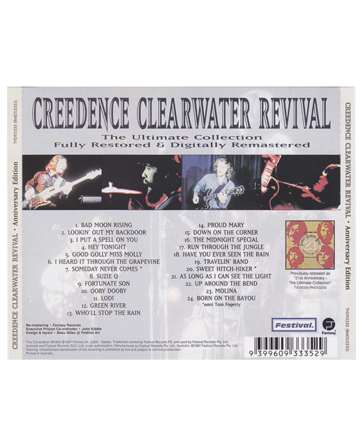 Creedence Clearwater Revival - The Ultimate Collection - Anniversary Edition - Tron Records ...