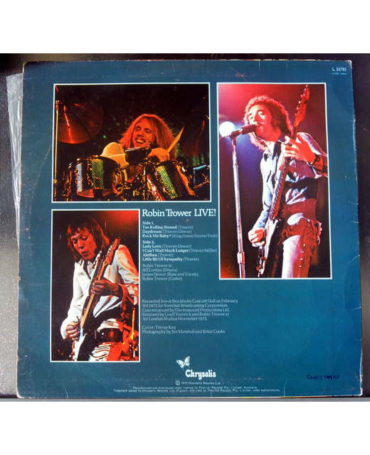 Robin Trower - Robin Trower Live! - Tron Records | Vinyl LP - Robin ...