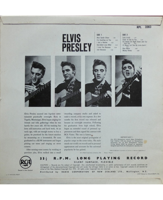 Elvis Presley Elvis Presley 12 Tron Records Vinyl Lp Elvis