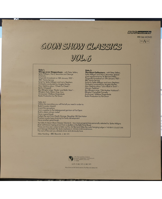 The Goons - Goon Show Classics Vol.6 (12") - Tron Records | Vinyl LP ...
