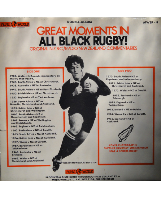 Winston McCarthy, Bob Irvine – Great Moments In All Black Rugby (12 ...