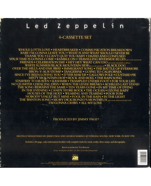 Artist LED ZEPPELIN - Tron Records / Vinyl Boxsets - Led Zeppelin ROCK BLUES-ROCK (Mint)