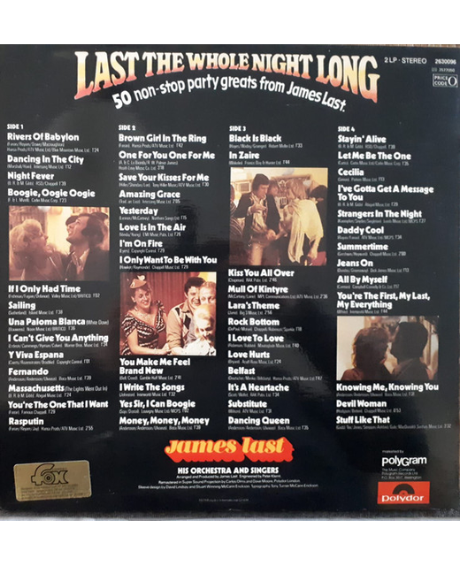 James Last – Last The Whole Night Long - Tron Records | Vinyl LP ...